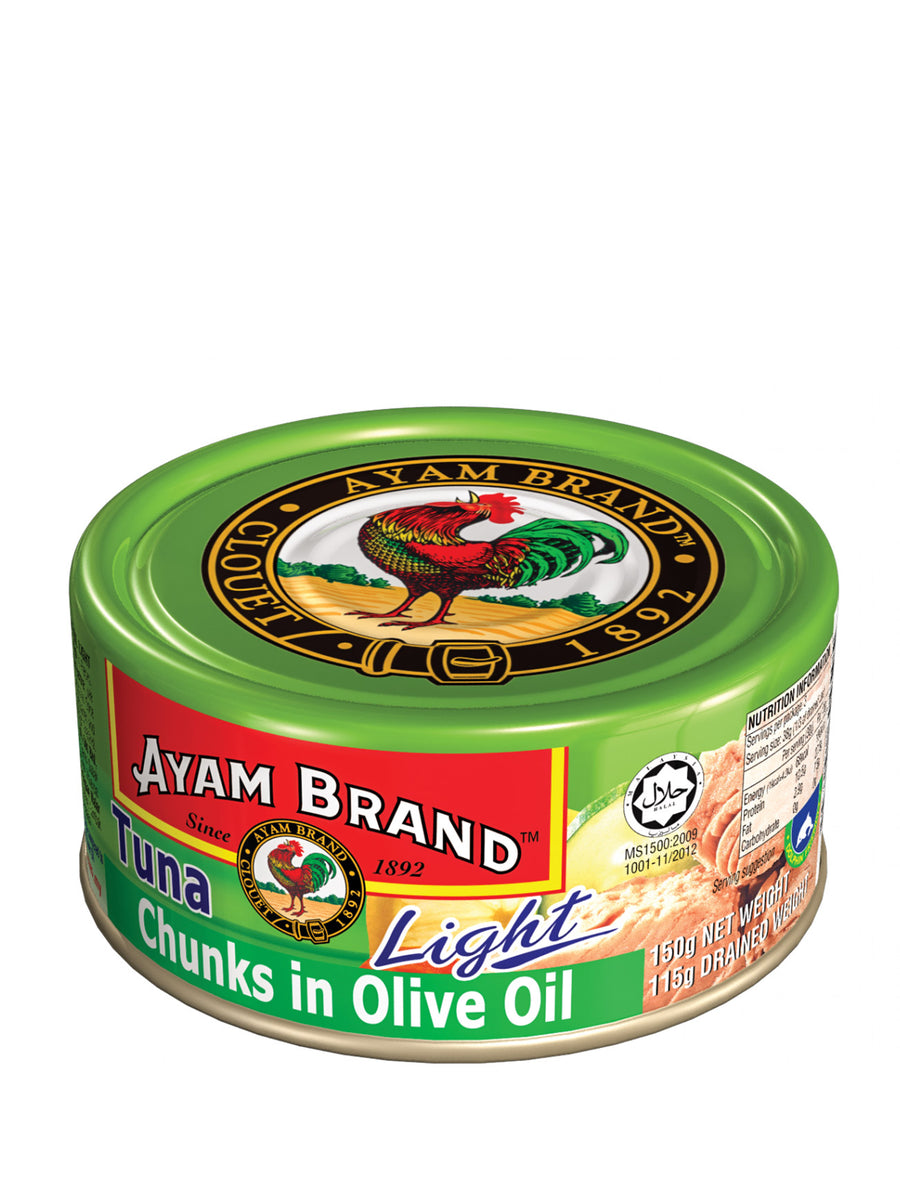 AYAM BRAND TUNA CHUNKS IN OLIVE OIL LIGHT 150G – Village Grocer ...