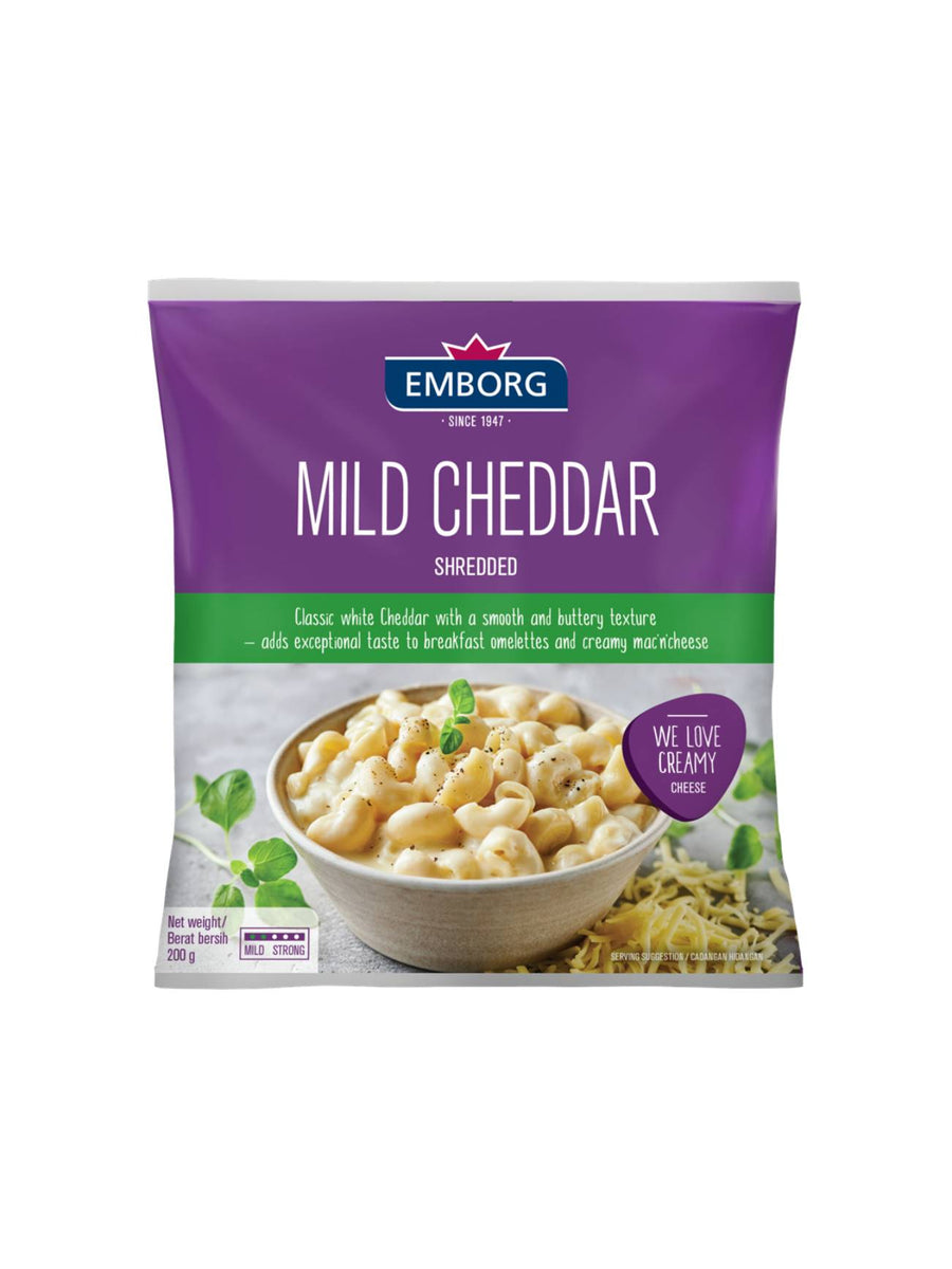 EMBORG MILD CHEDDAR SHREDDED 200G – Village Grocer - Queens Waterfront